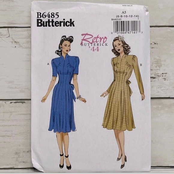 Butterick | Dresses | 5 For 25 Butterick B6485 Retro 944 Sewing ...